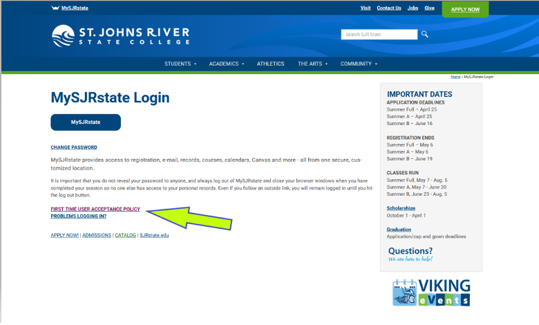 SJR State - First Time Log In